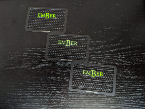 Matt Black Stainless Steel Grinder Cards - Pure Metal Cards