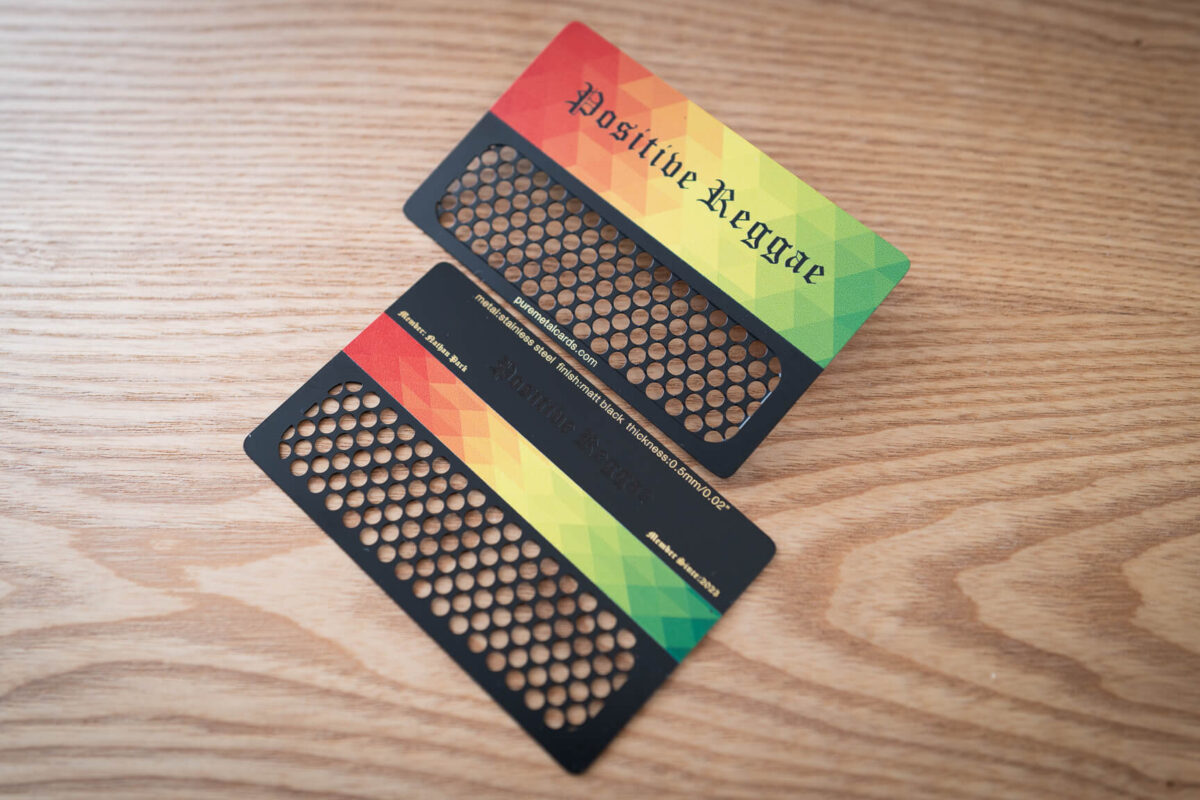 Brushed Stainless Steel Grinder Cards - Pure Metal Cards