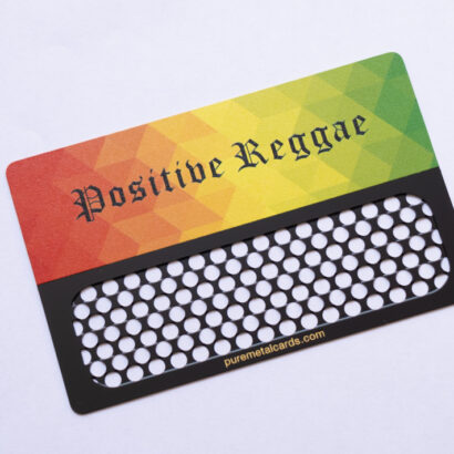 Matt Black Stainless Steel Grinder Cards - Pure Metal Cards